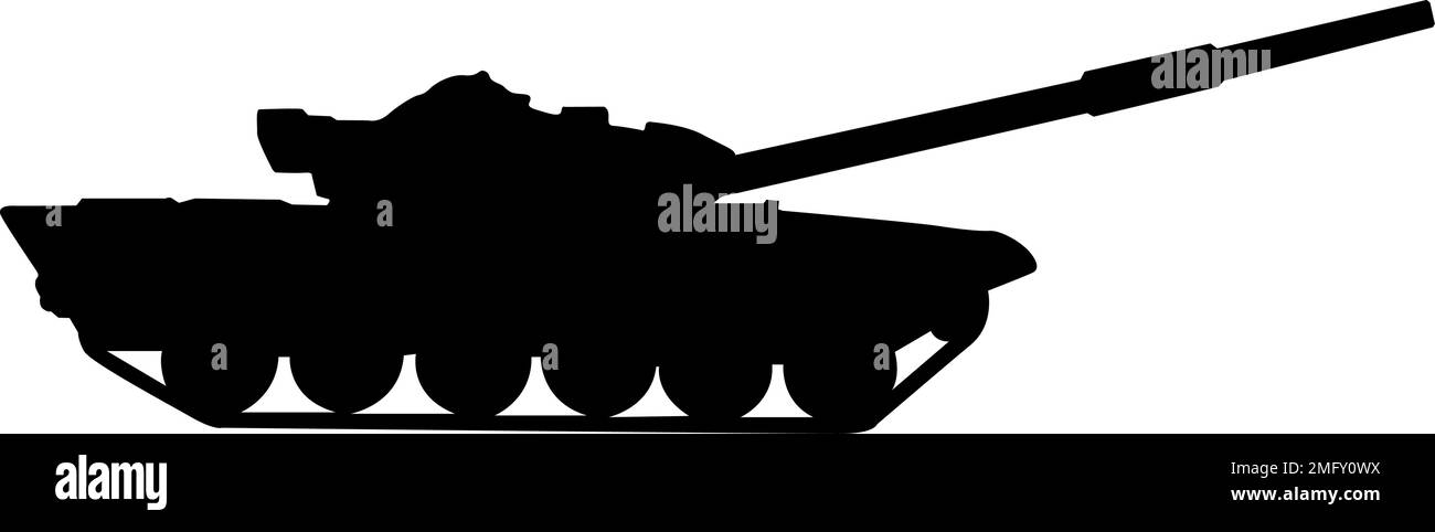 Military tank silhouette design on a white background Stock Vector ...