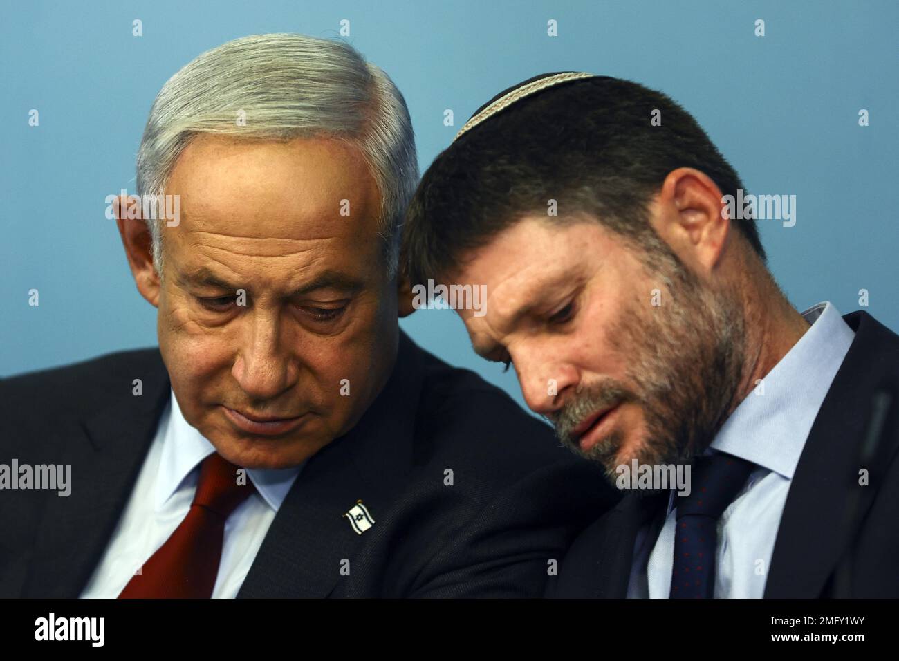 Jerusalem, Israel. 25th Jan, 2023. Israeli Prime Minister Benjamin ...