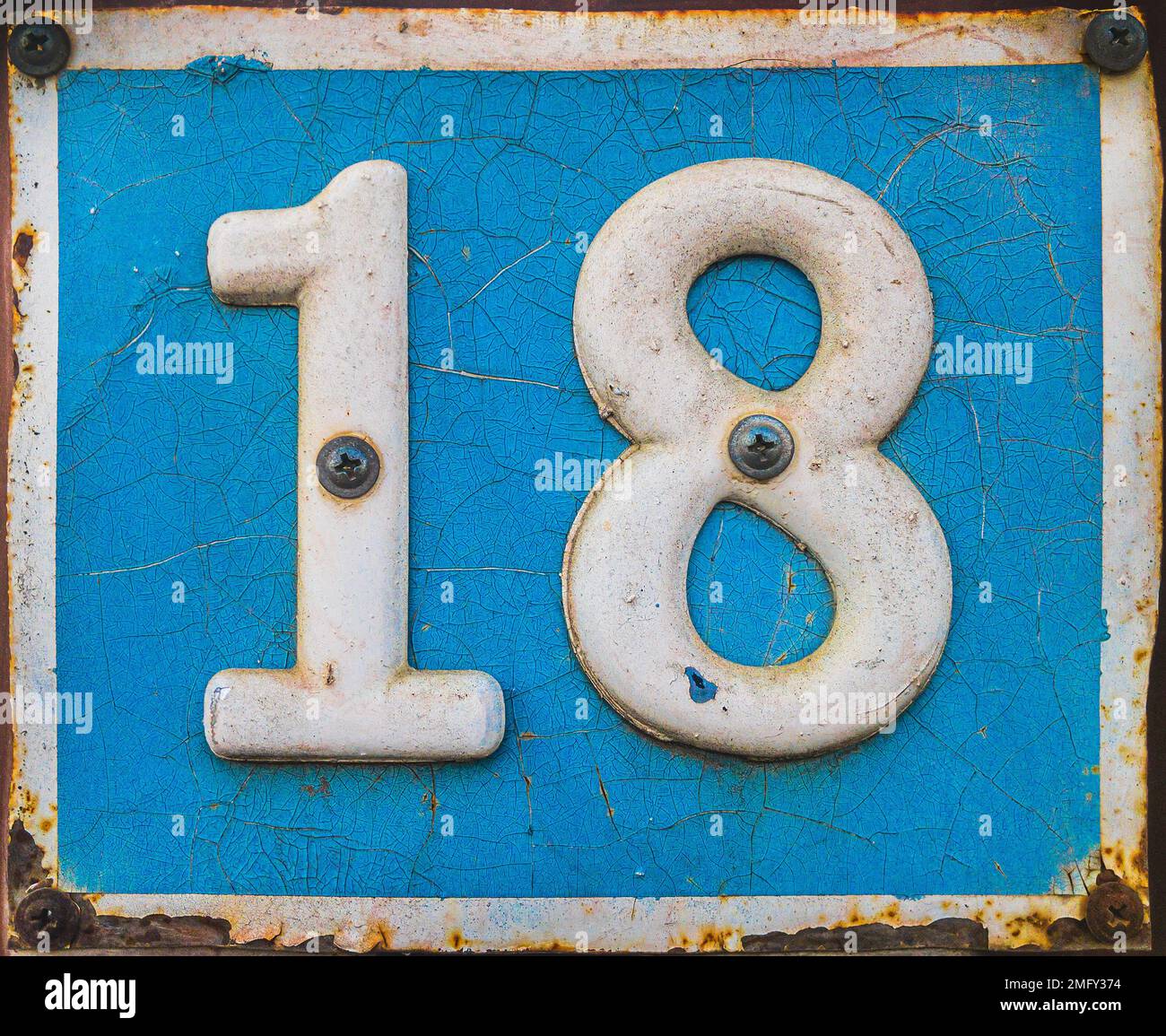 old house address number plate 1 8 Stock Photo - Alamy