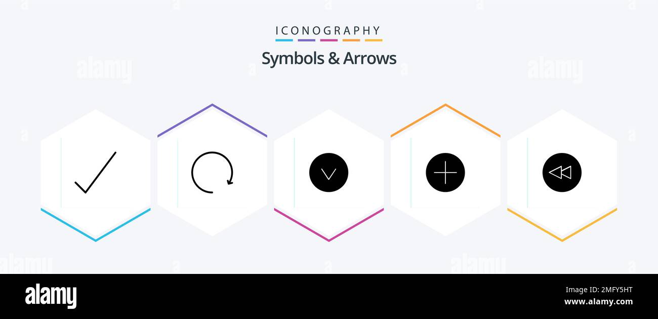 Symbols and Arrows 25 Glyph icon pack including . . down. rewind ...