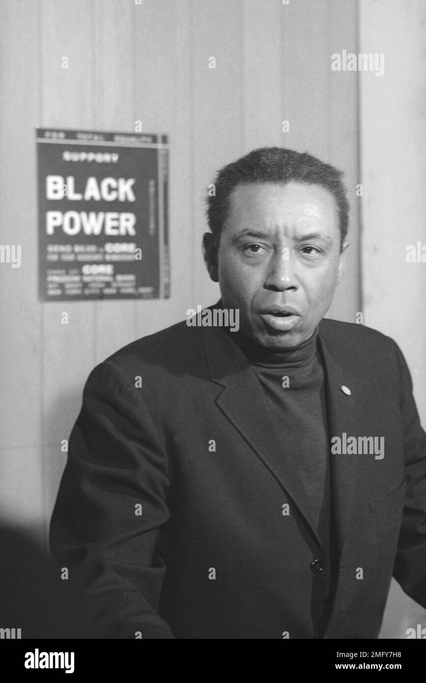 Floyd McKissick holds a press conference a the Congress of Racial ...