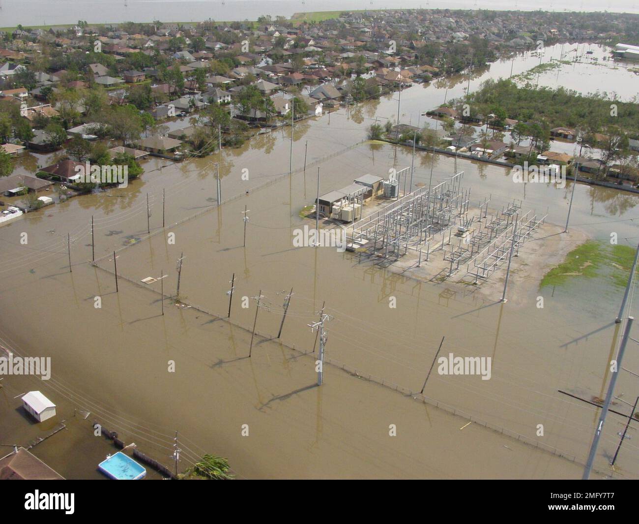 Aftermath - Aerial - 26-HK-330-46. Kenner Electric Substation Flooding ...