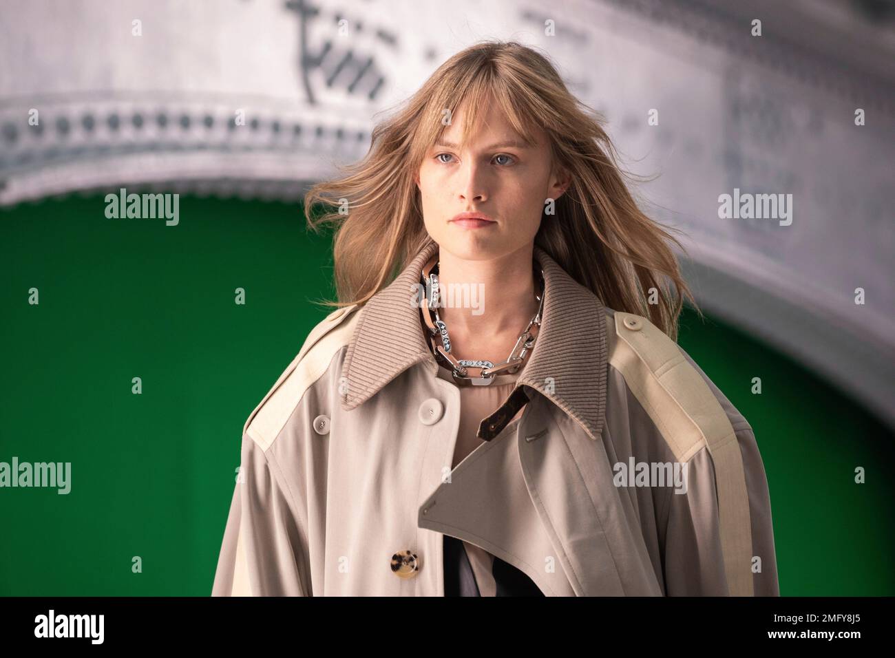 A model wears a creation for the Louis Vuitton Spring-Summer 2021 ...