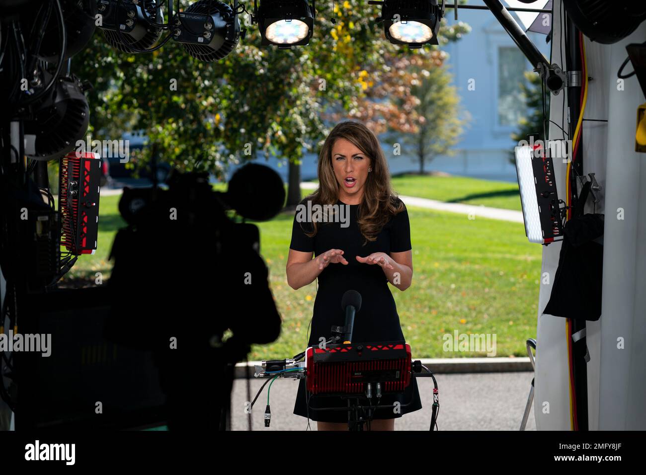 White House director of strategic communications Alyssa Farah does an ...