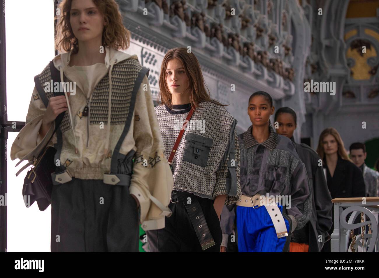 Models wear creations for the Louis Vuitton Spring-Summer 2021 fashion ...