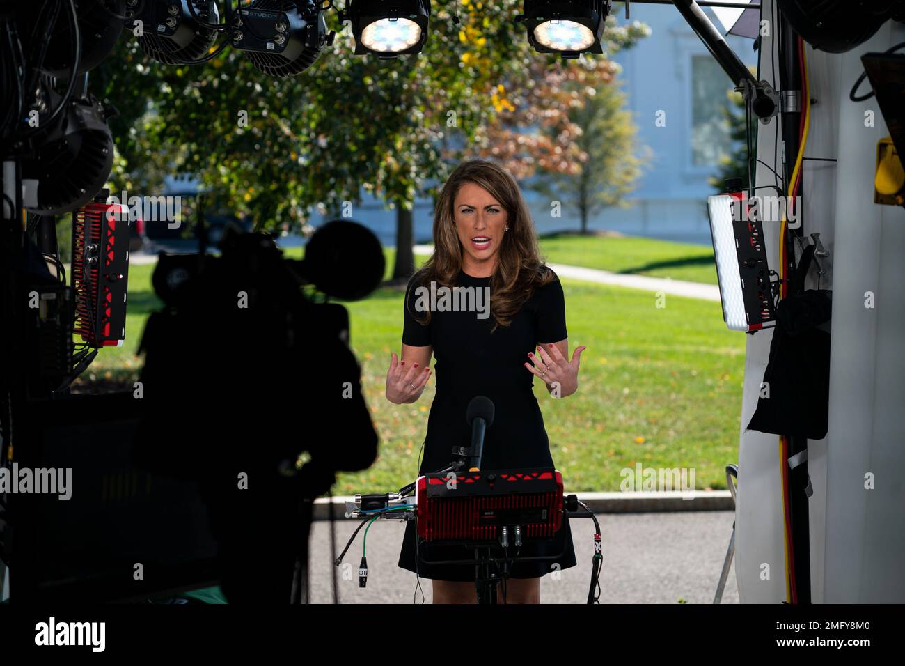 White House director of strategic communications Alyssa Farah does an ...