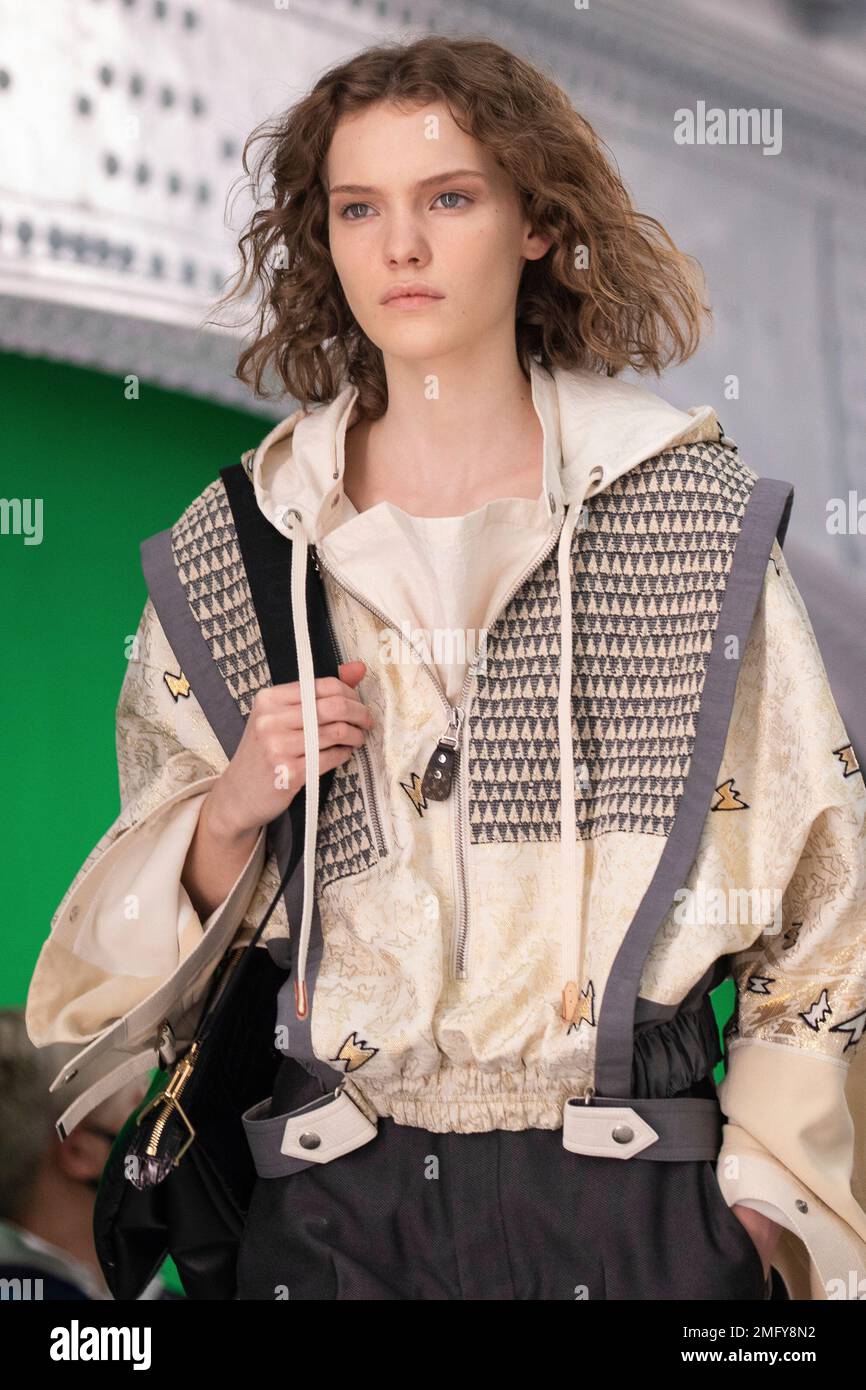 A model wears a creation for the Louis Vuitton Spring-Summer 2021 ...