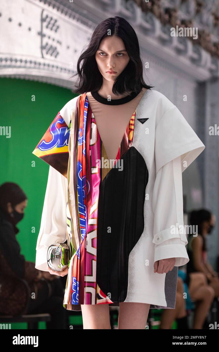 A model wears a creation for the Louis Vuitton Spring-Summer 2021 ...
