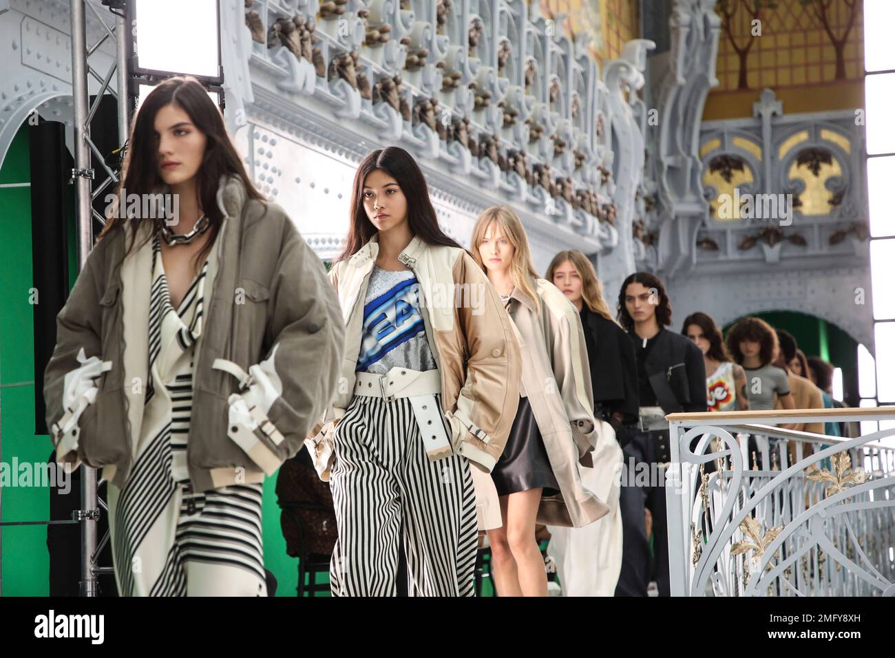 Models wear creations for the Louis Vuitton Spring-Summer 2021 fashion ...