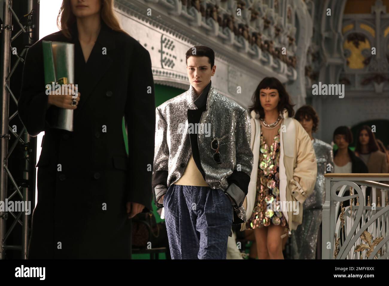 Models wear creations for the Louis Vuitton Spring-Summer 2021 fashion ...