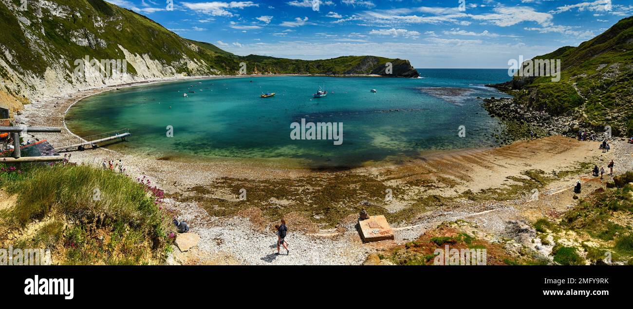 Lulworth cove aerial hi-res stock photography and images - Alamy