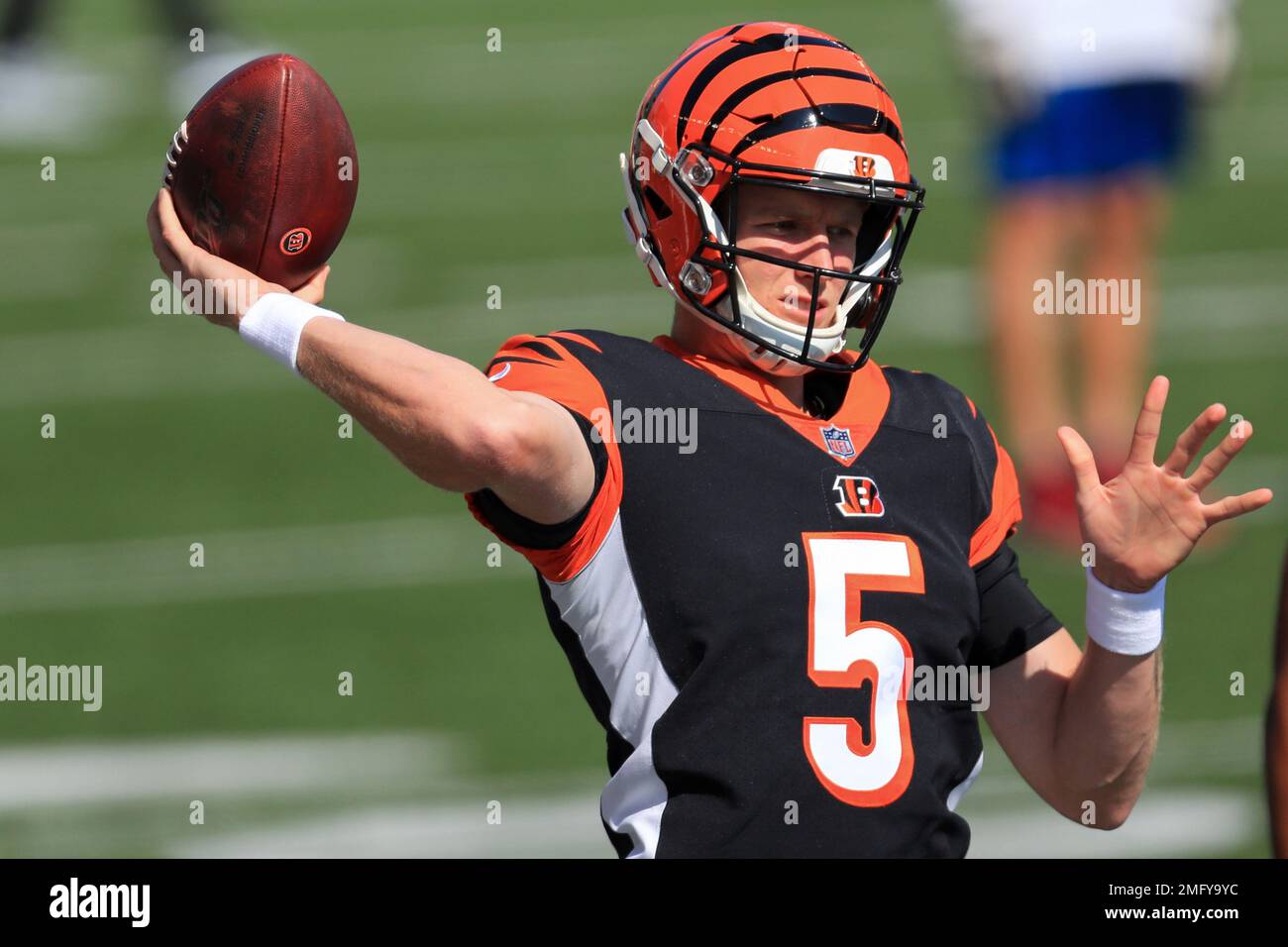 Cincinnati Bengals quarterback Ryan Finley (5) during an NFL football ...