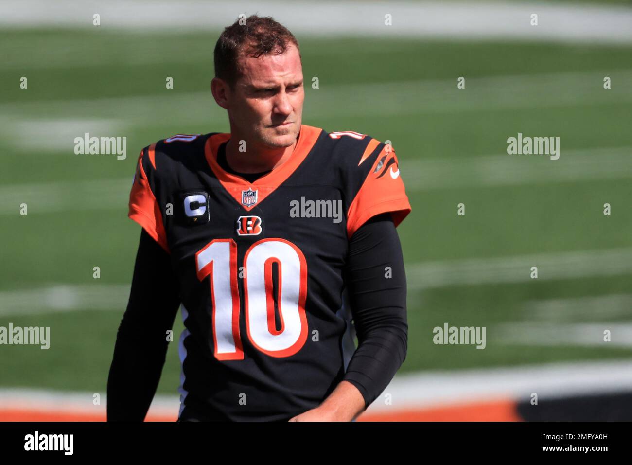 Cincinnati Bengals punter Kevin Huber (10) during an NFL football game ...