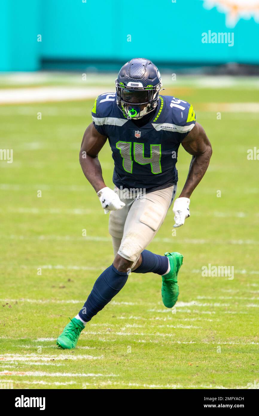 Seattle Seahawks wide receiver DK Metcalf (14) in action against the ...