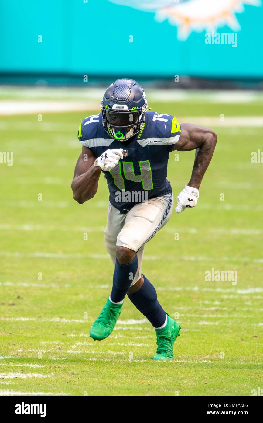 Seattle Seahawks wide receiver DK Metcalf (14) in action against the ...