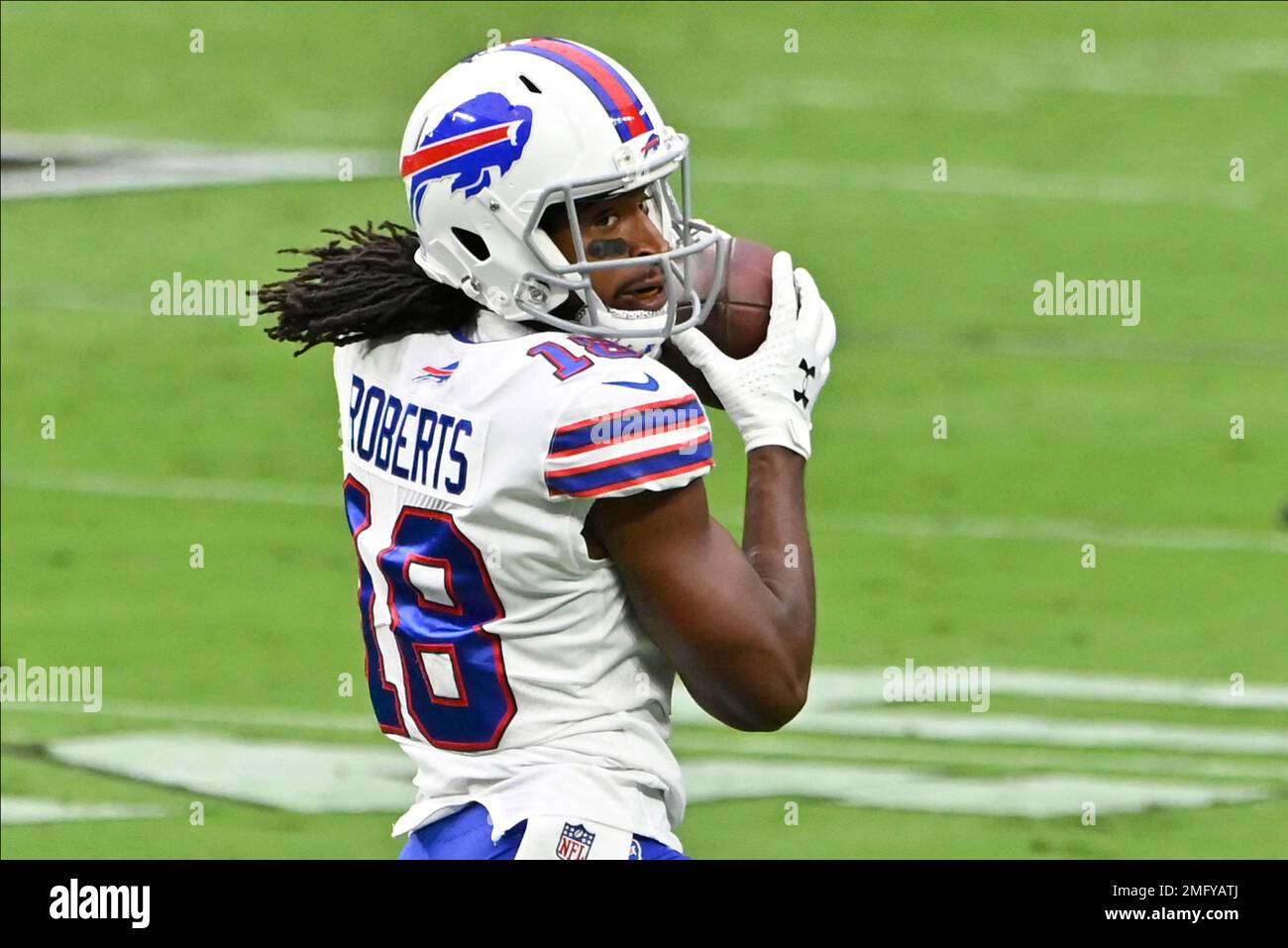 Buffalo Bills wide receiver Andre Roberts (18) makes a catch during an ...