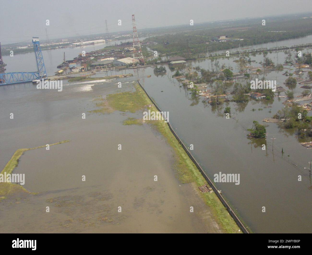 Aftermath - Aerial - 26-HK-330-45. Industrial Canal Breach. Hurricane ...