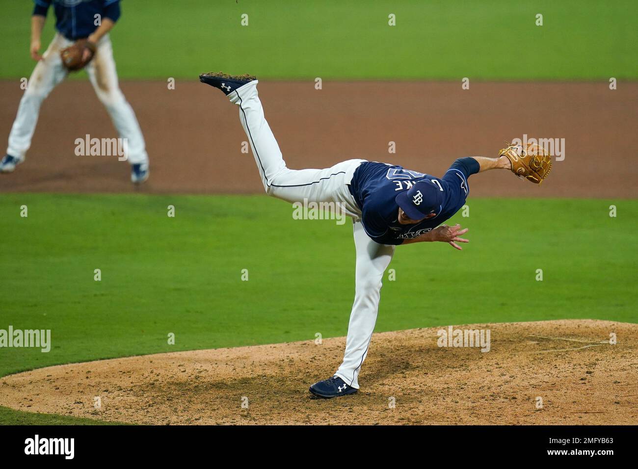 Tampa Bay Rays pitcher Oliver Drake (47) delivers against the New York ...