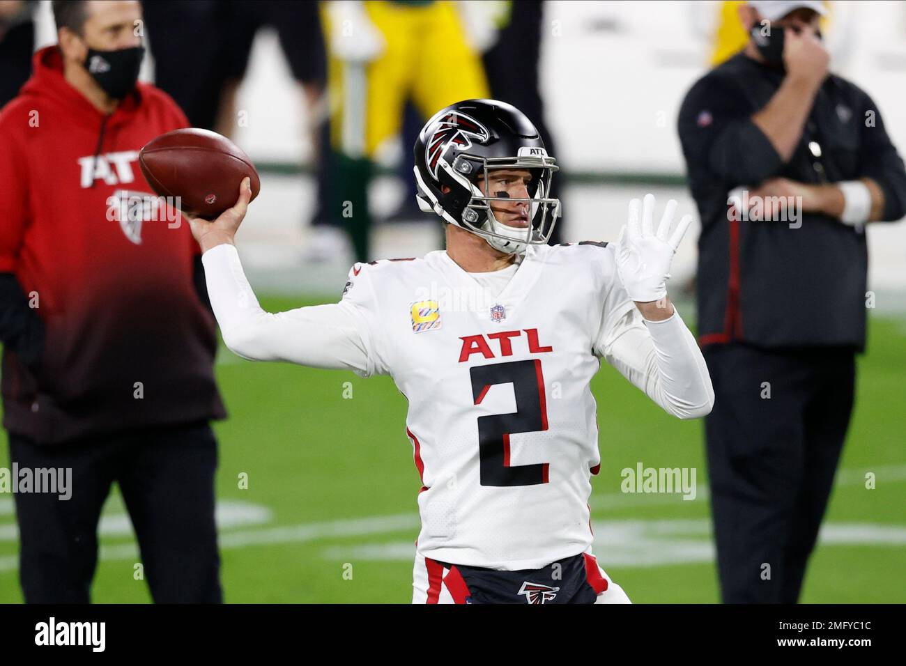 Atlanta Falcons quarterback Matt Ryan (2) throws before an NFL football ...