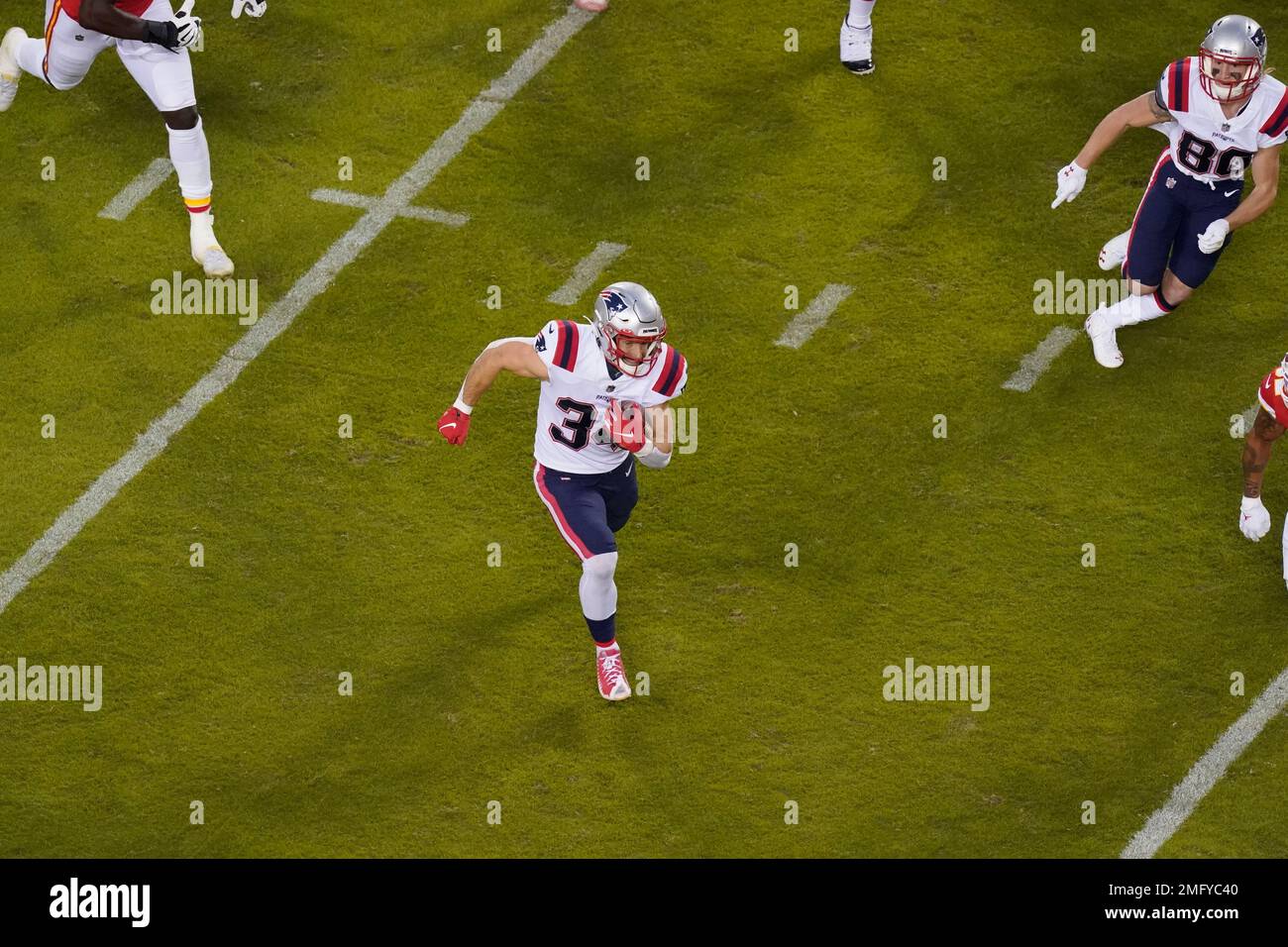 New England Patriots running back Rex Burkhead (34) runs the ball ...