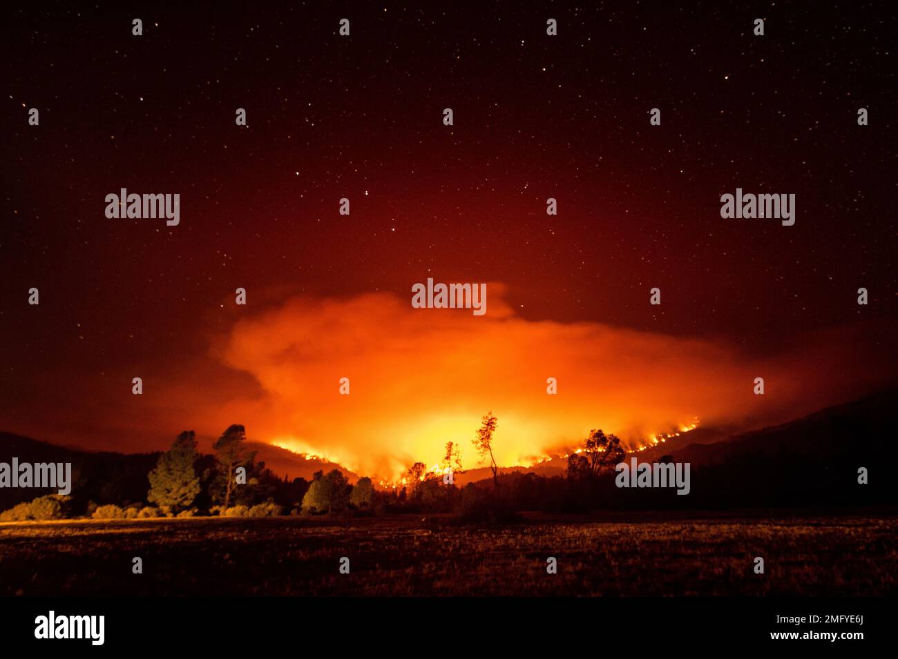 FILE - In this Sept. 16, 2020 file photo the August Complex Fire burns ...