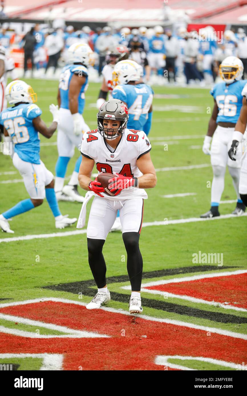 Tampa Bay Buccaneers tight end Cameron Brate (84) celebrates scoring a ...