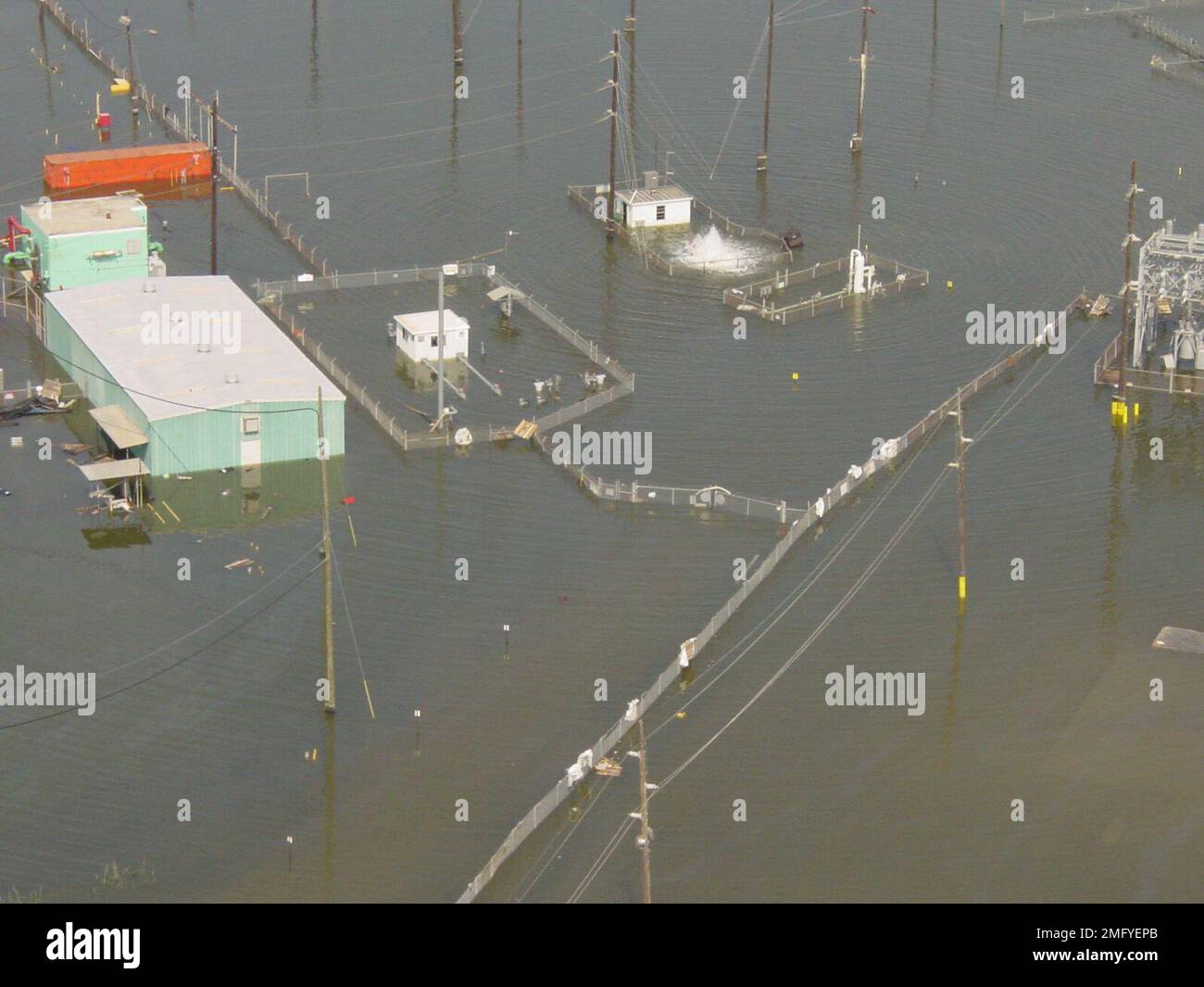 Aftermath - Aerial - 26-HK-330-4. Air Products damage, leaking gas ...