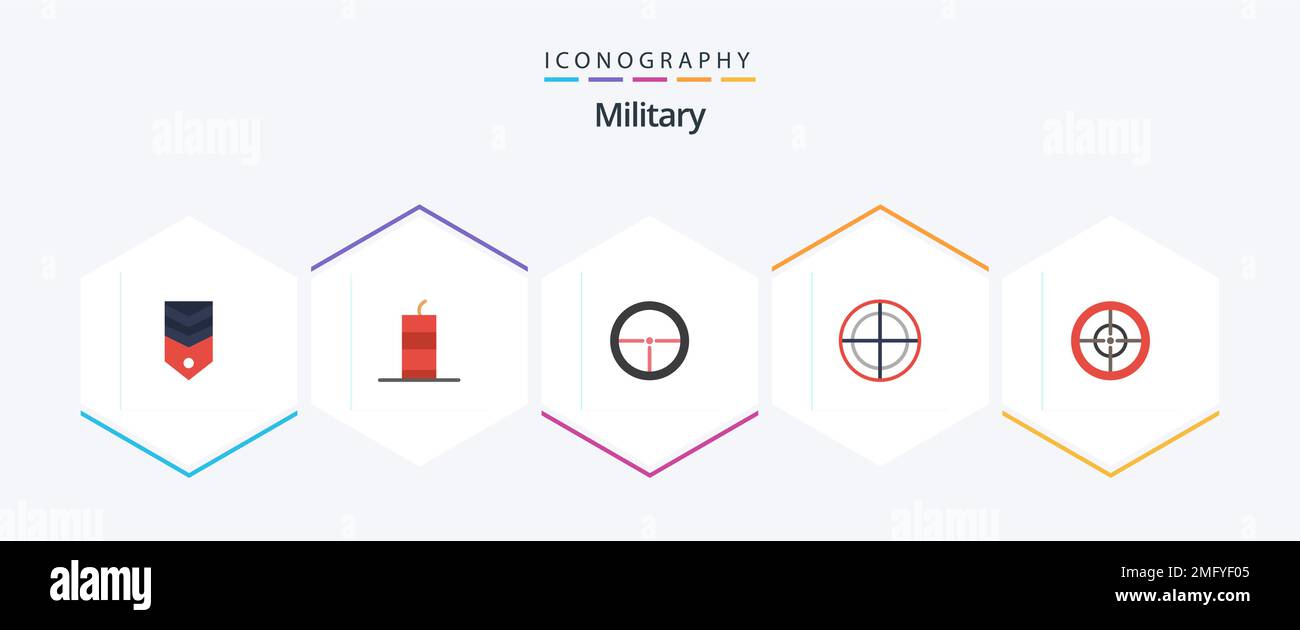 Military 25 Flat icon pack including military. bulls eye. military bomb ...