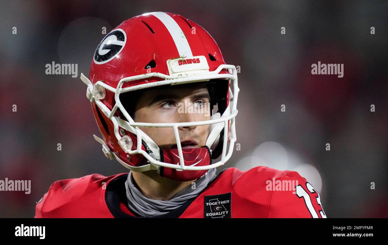 Georgia quarterback Stetson Bennett (13) during the second half of an ...