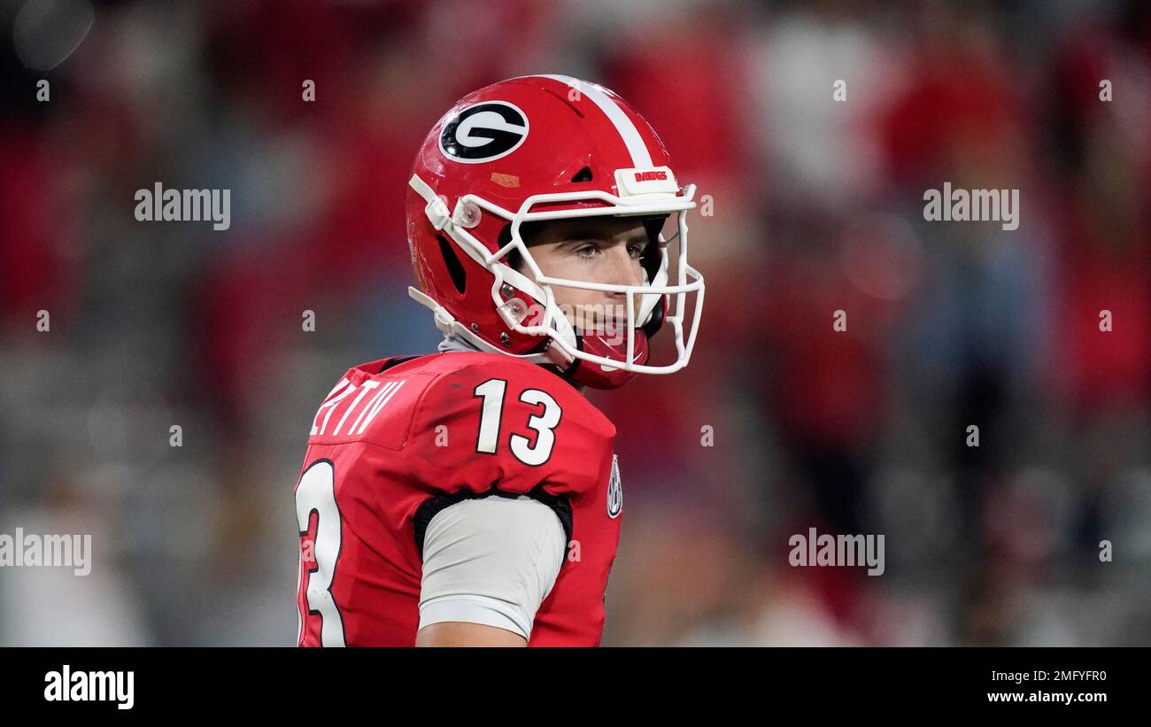 Georgia quarterback Stetson Bennett (13) during the second half of an ...