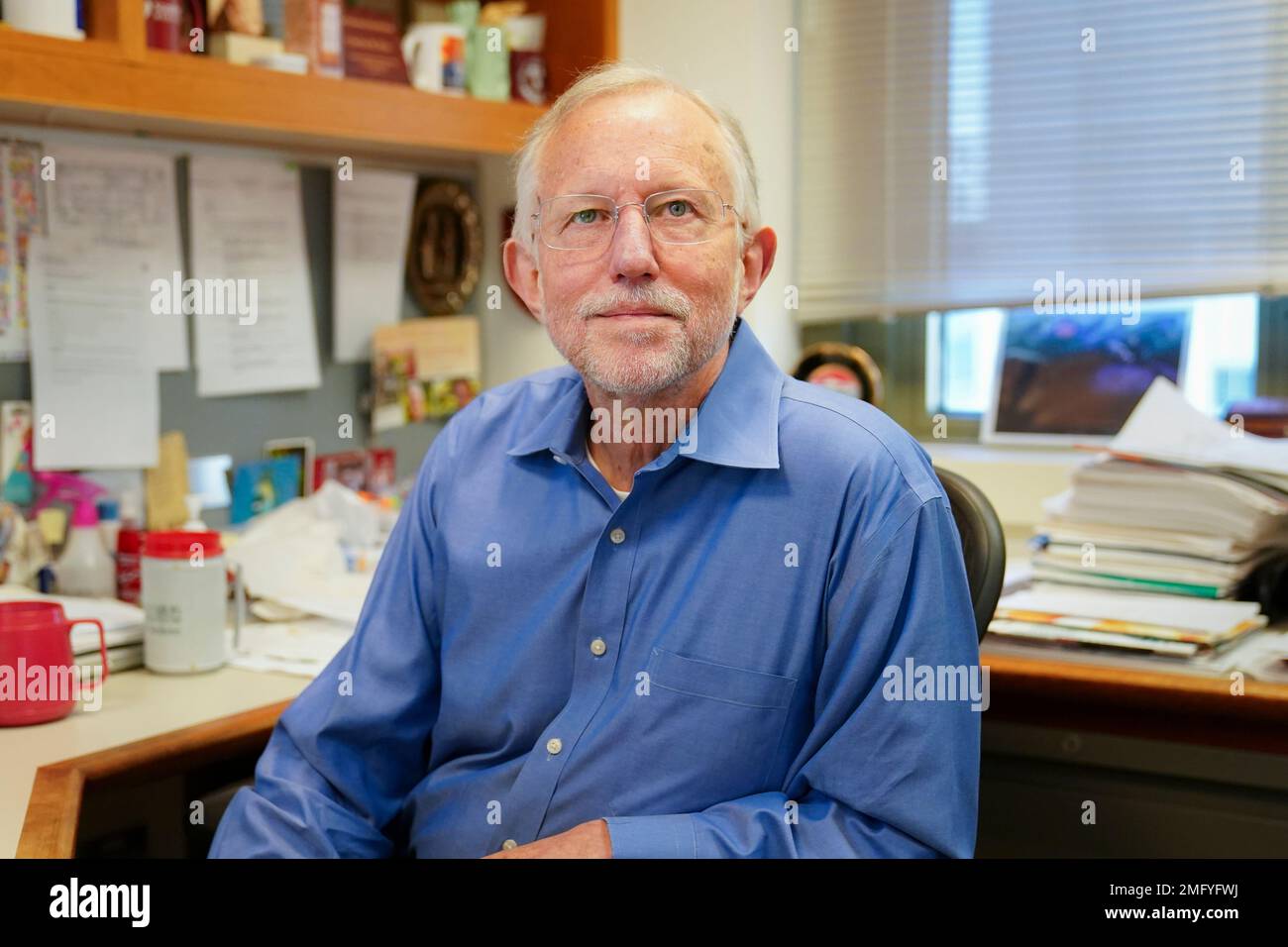 Charles M. Rice, professor of virology at Rockefeller University, poses ...