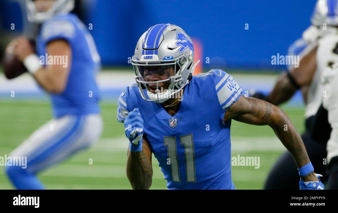 Detroit Lions wide receiver Marvin Jones plays during the first half of ...