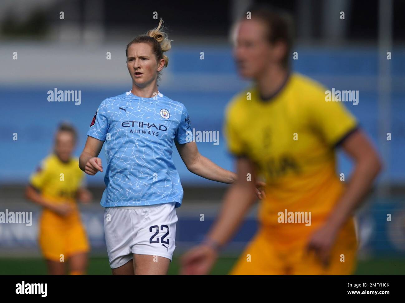 Manchester City's Sam Mewis in the Women's Super League soccer match ...