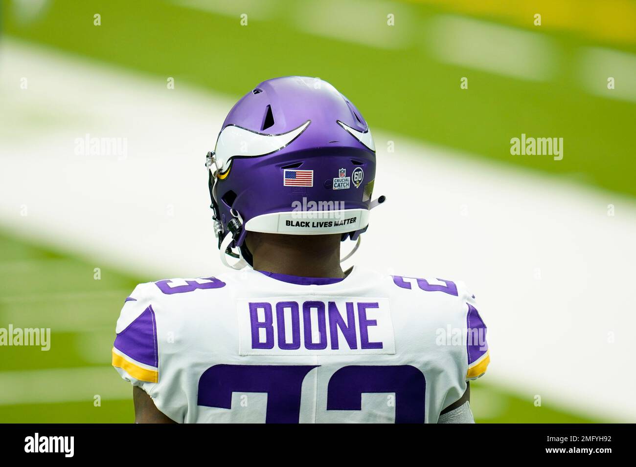 Minnesota Vikings running back Mike Boone (23) is seen from the back ...