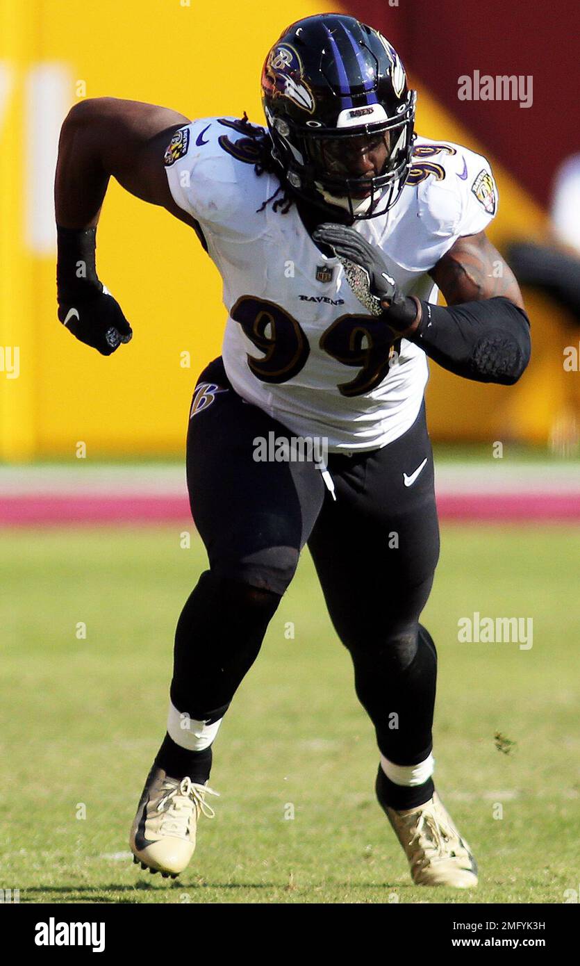 Baltimore Ravens outside linebacker Matt Judon (99) in action during an ...