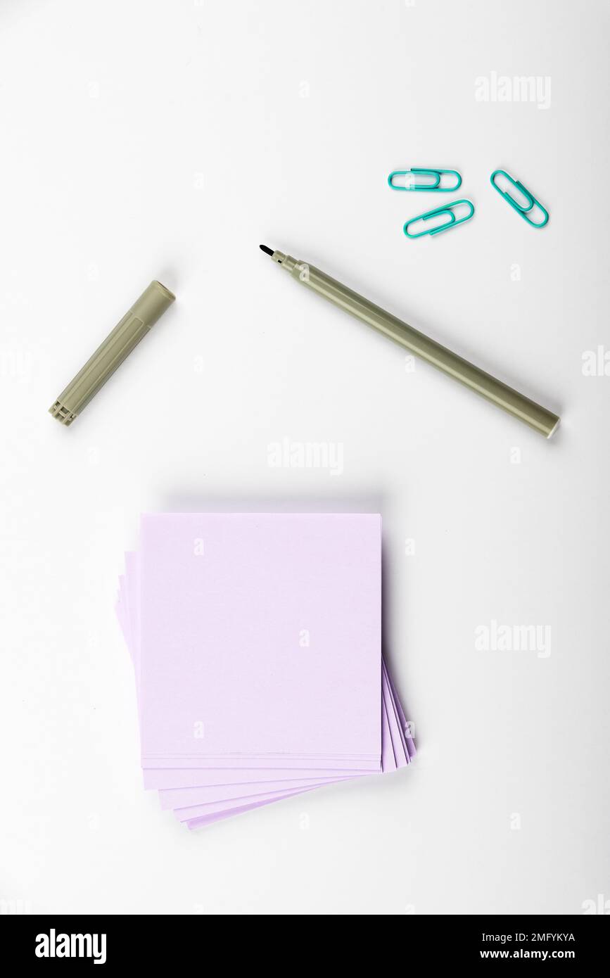 Multiple Assorted Collection Office Stationery Photo With Pens Pencils ...