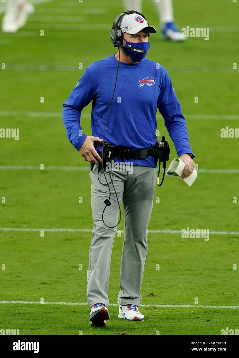Buffalo Bills head coach Sean McDermott is seen on the sideline against ...