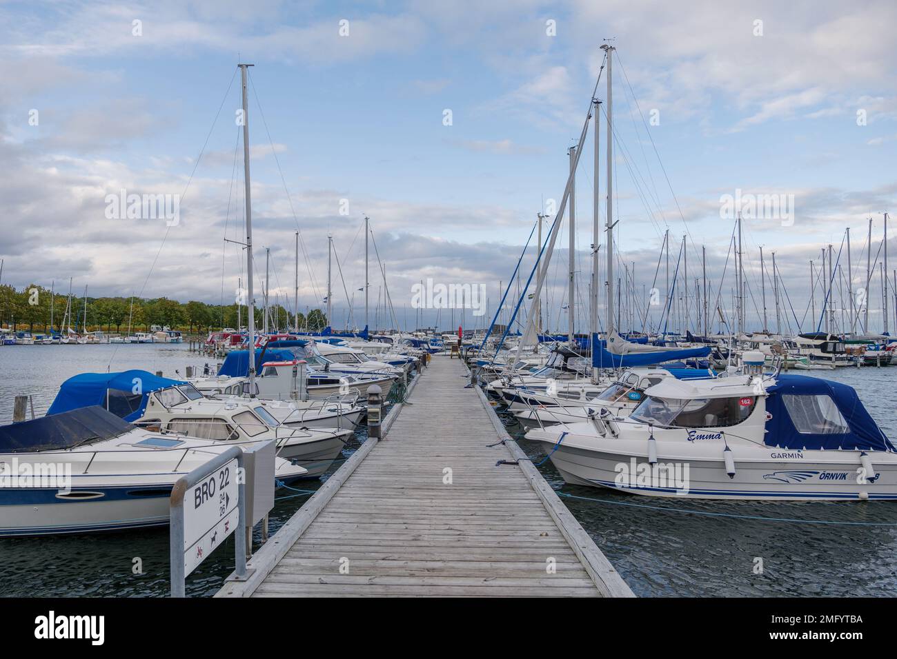 Copenhagen, Denmark - OCTOBER 2019: Outdoor scenery around Kastrup Havn ...