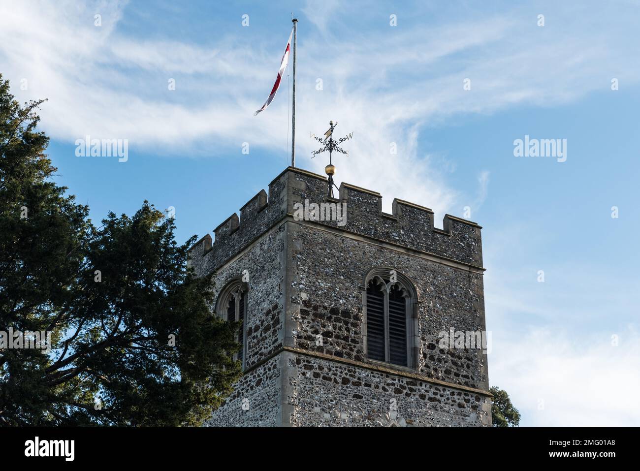Tower of Saint Peter's Church, Iver, Bucks Stock Photo - Alamy