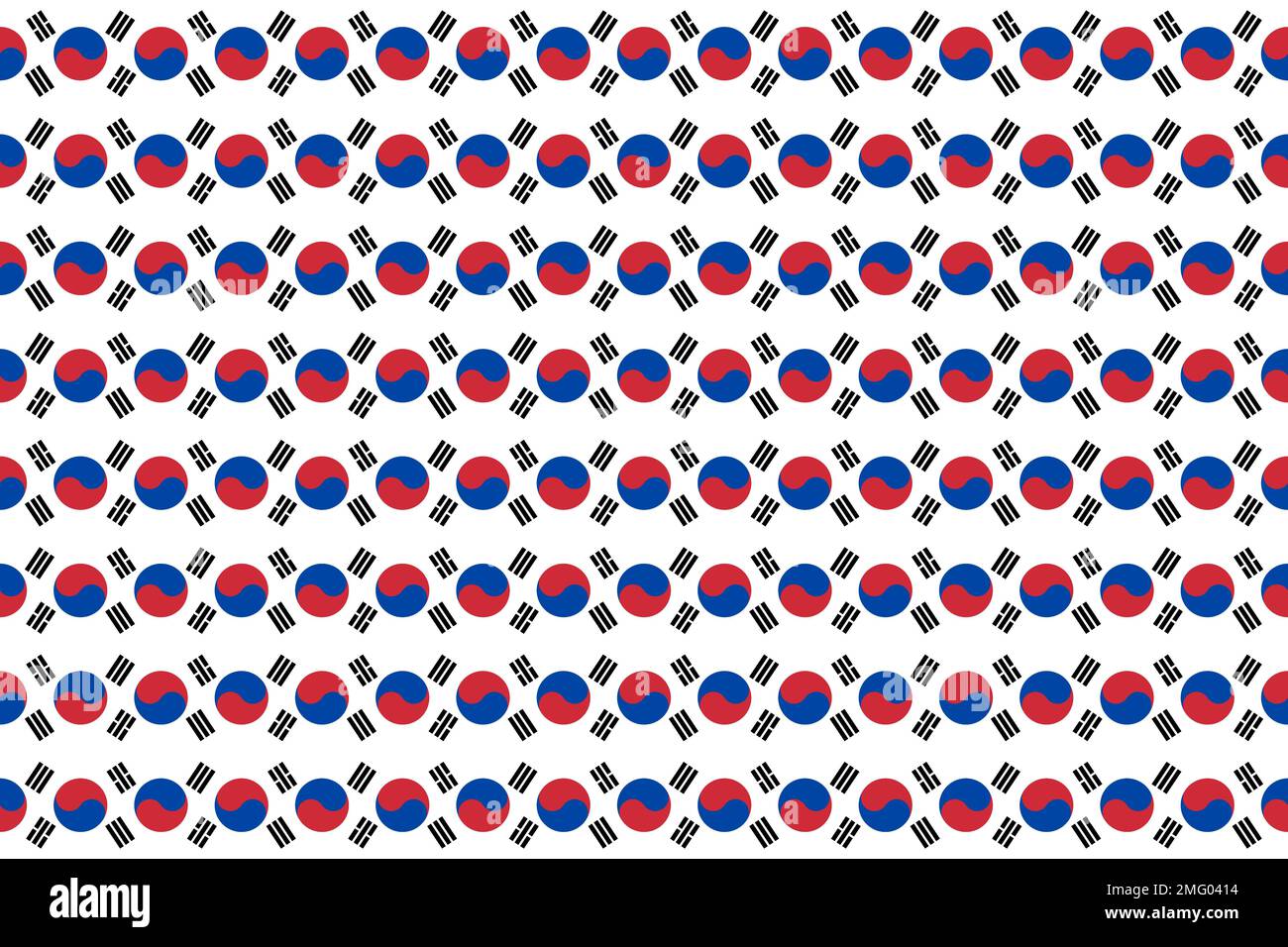 Geometric pattern in the colors of the national flag of South Korea ...