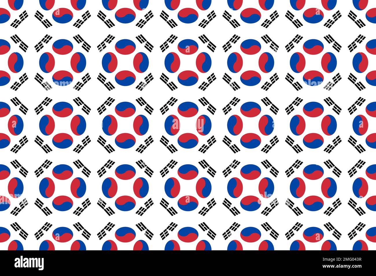 Geometric pattern in the colors of the national flag of South Korea ...