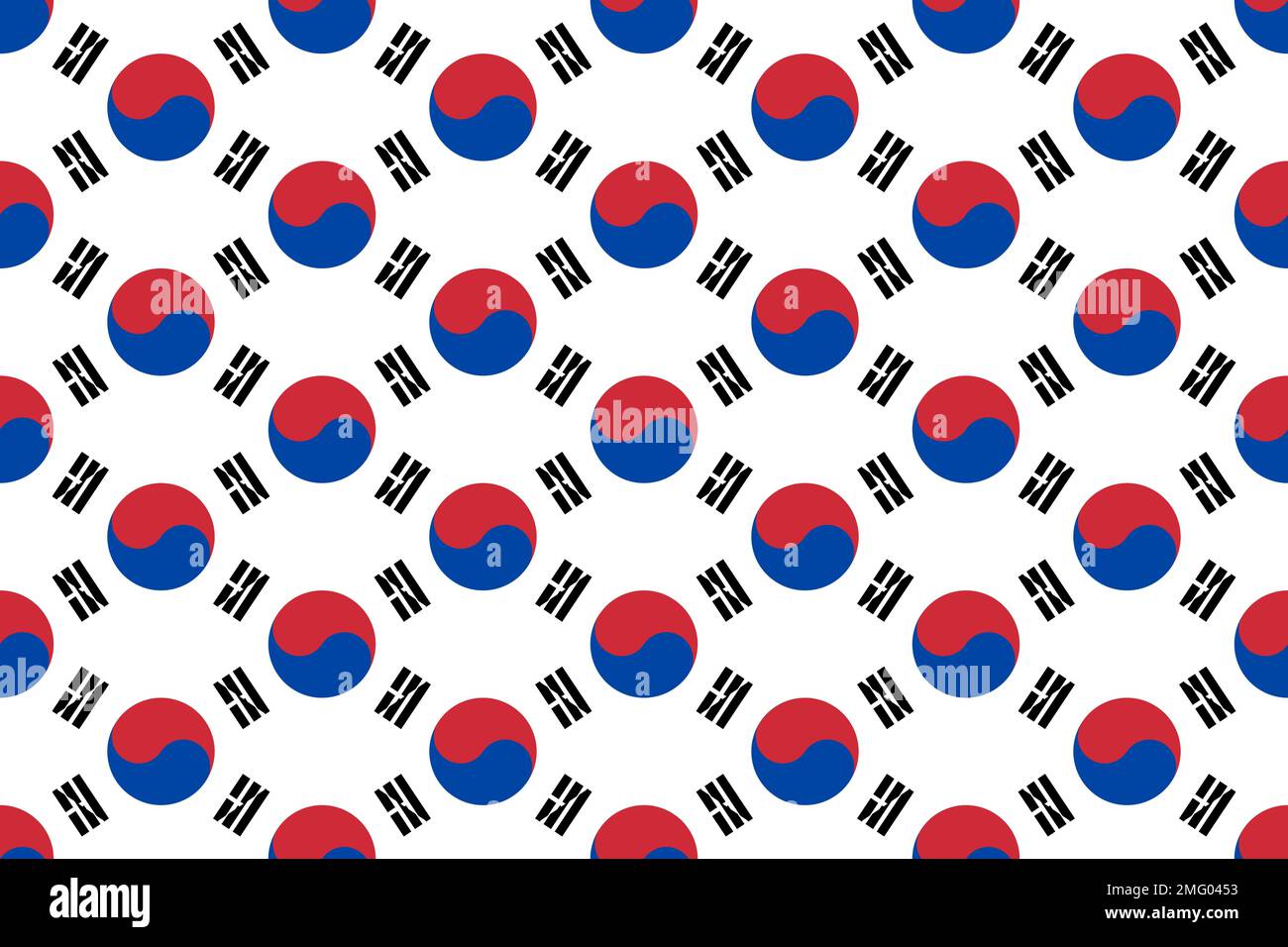 Geometric pattern in the colors of the national flag of South Korea ...