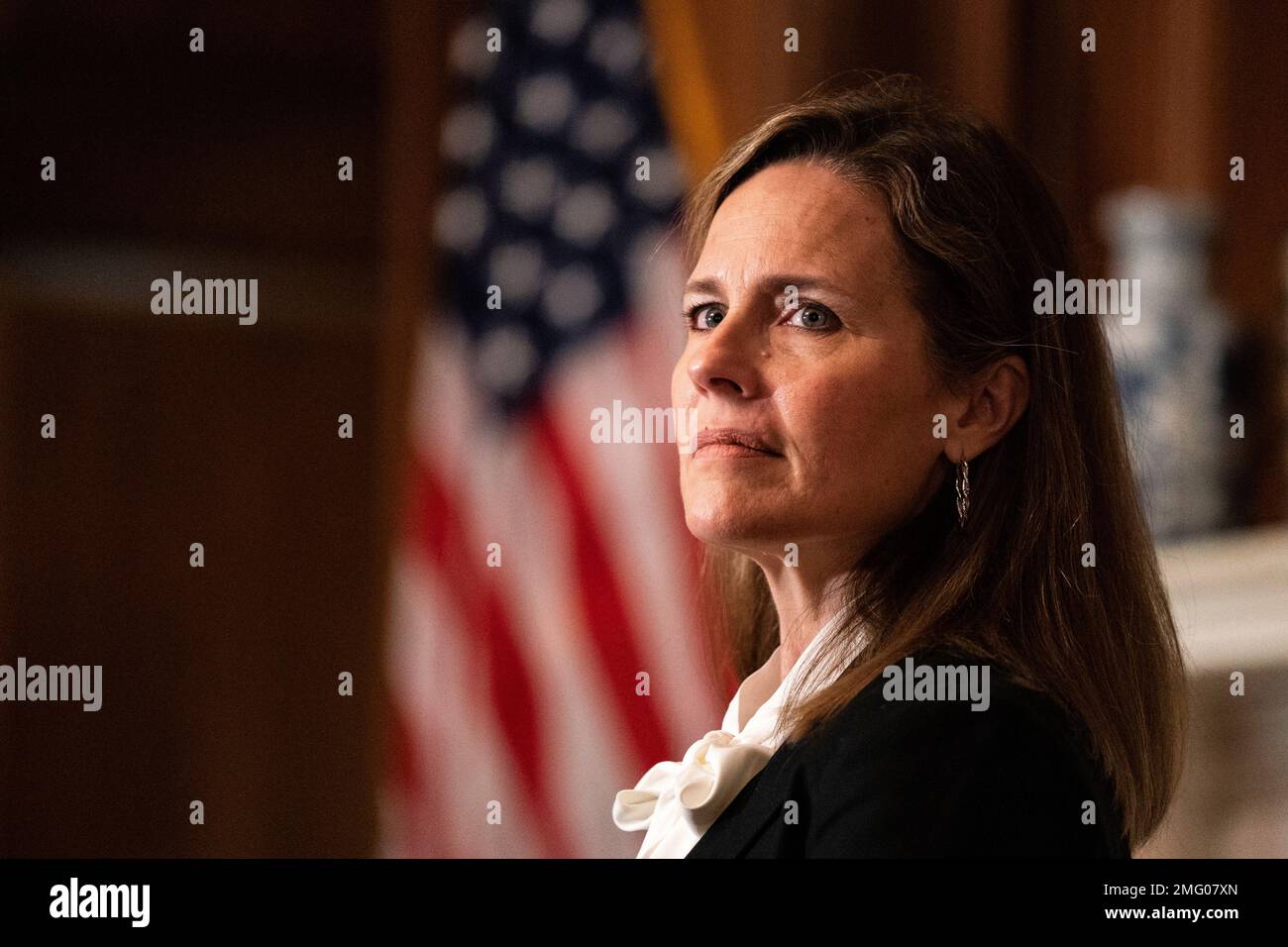 Supreme Court nominee Judge Amy Coney Barrett, meets Sen. Jerry Moran ...