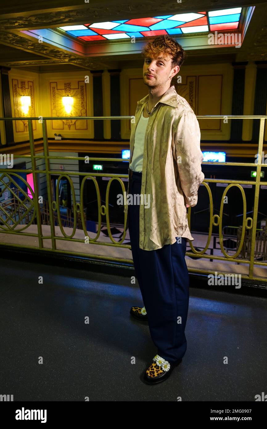 Singer Tom Grennan poses for a photograph after an interview with the ...