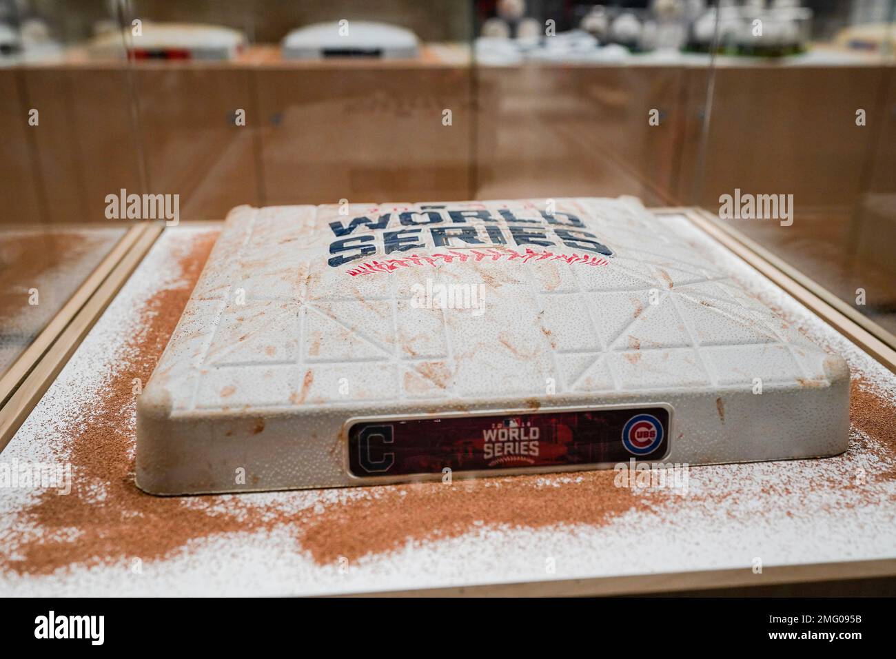 Memorabilia is on display at the MLB Flagship store Wednesday, Sept. 30 ...