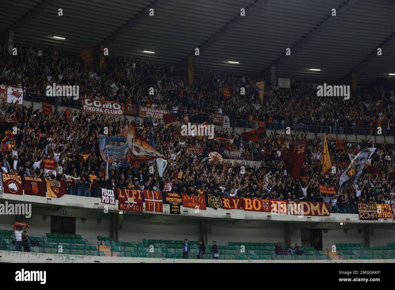 Verona, Italy, 31st October 2022. AS Roma fans during the Serie A match ...