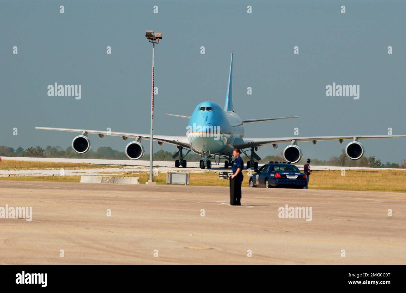 President George W. Bush Visit - 26-HK-6-10. Air Force One and USCG ...