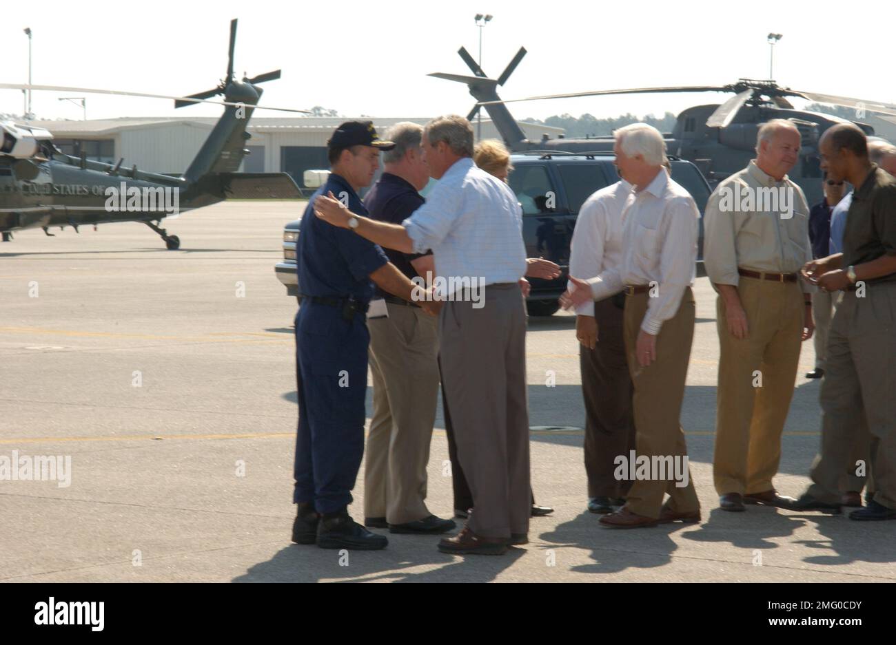 President George W. Bush Visit - 26-HK-6-284. Hurricane Katrina Stock ...