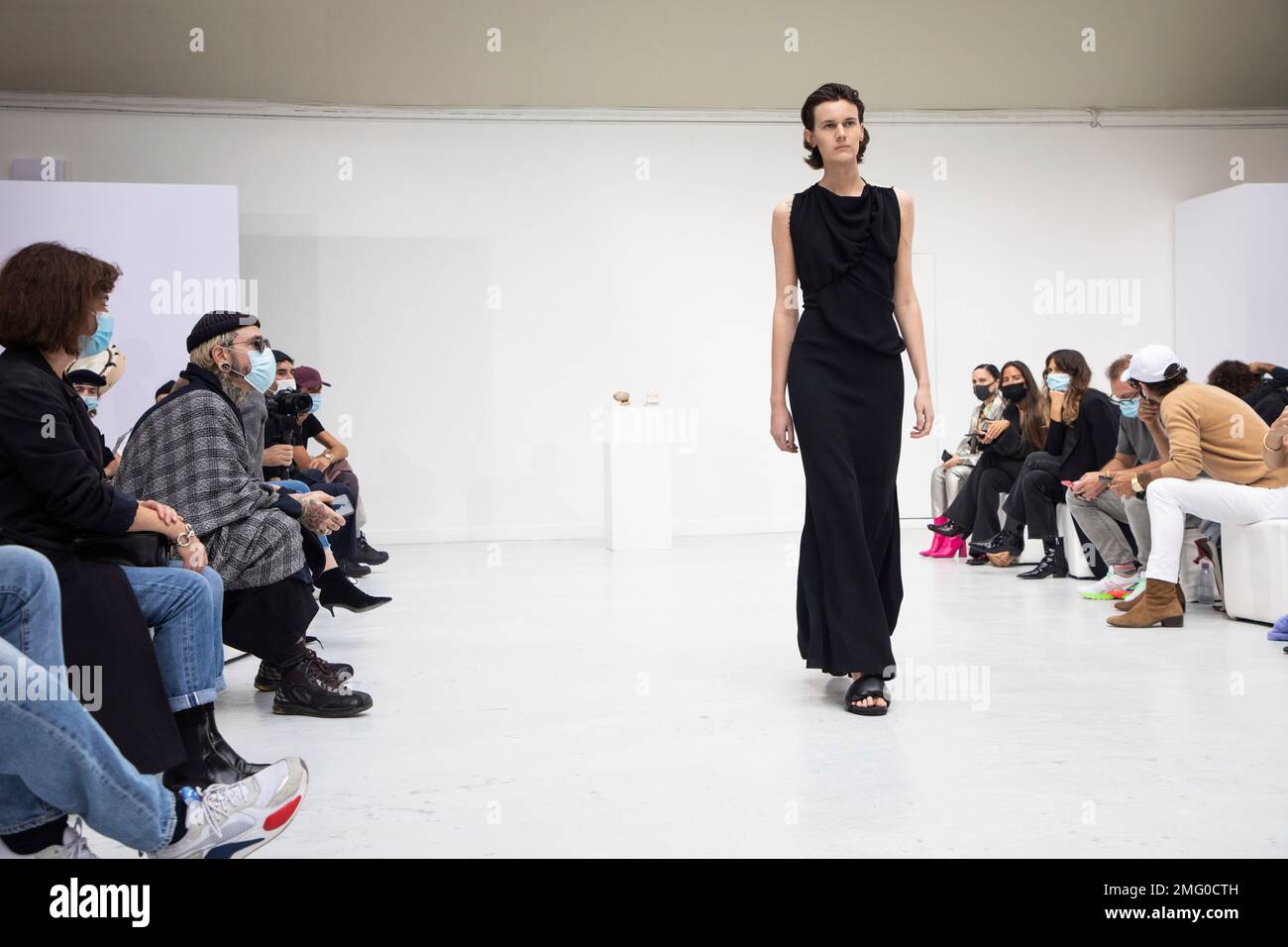 A model wears a creation for the Gauchere Spring-Summer 2021 fashion ...