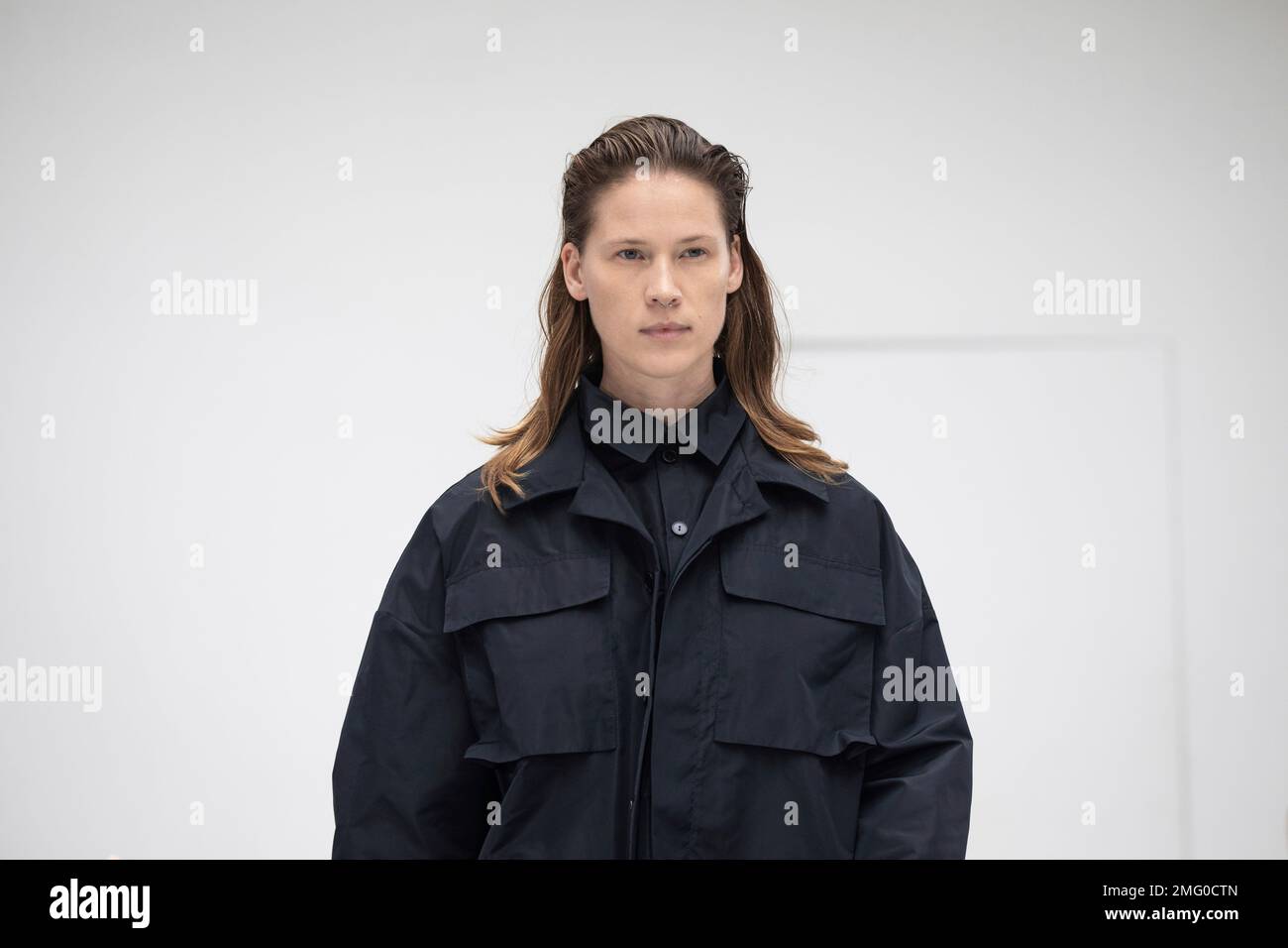 A model wears a creation for the Gauchere Spring-Summer 2021 fashion ...